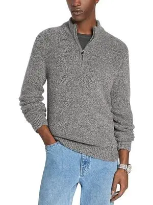 Michael Kors Quarter Zip Sweater - Gunmetal