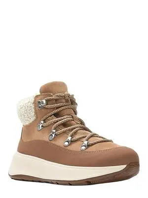 Fitflop F-mode Teddy Collar Boots - Desert Tan