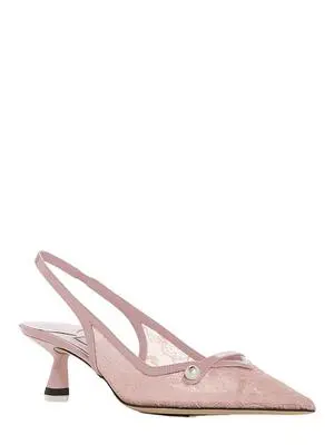 JIMMY CHOO Amita 45 Pointed Slingback Pumps - Rose