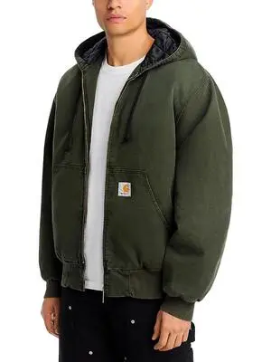 Carhartt Work In Progress Active Hooded Jacket - Olive Stone Canvas
