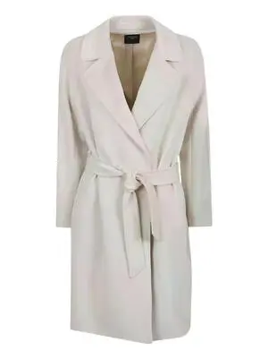 Max Mara Belted Wool Coat - Neutrals