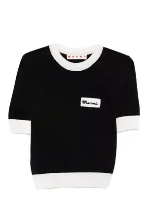 Marni Logo Short-sleeve Top - Black