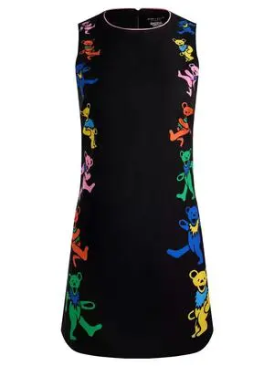 Alice + Olivia Bear-printed Mini Dress - Black