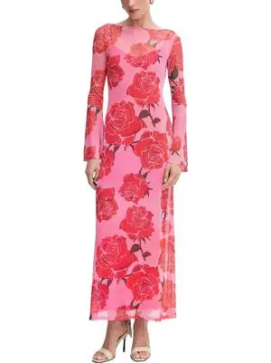 NEVER FULLY DRESSED Floral Maxi Dress - Pink
