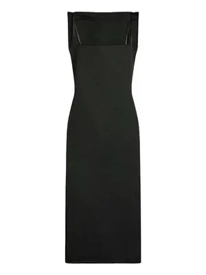 Sportmax Square-neck Midi Dress - Black