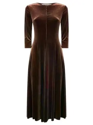 BLANCA VITA Midi Dress - Brown