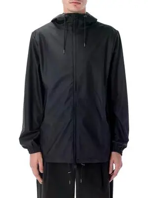 Rains Storm Breaker Zip-front Hooded Jacket - Black