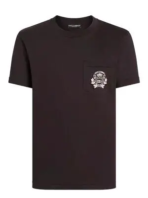 Dolce & Gabbana Logo-patch T-shirt - Brown