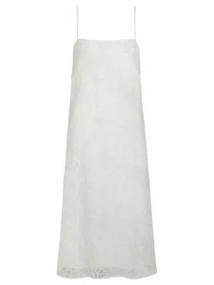 Proenza Schouler Virginie Embroidery-detail Midi Dress - White