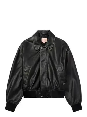 A BATHING APE Ribbed-trim Jacket - Black