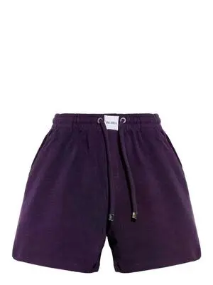 Attico Logo-patch Shorts - Purple