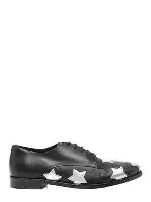 STEFAN COOKE Star Jazz Leather Lace-up Shoes - Black