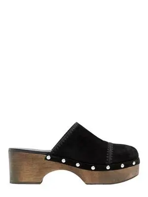 Cinq À Sept 60mm Saige Studded Clogs - Black