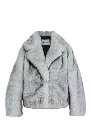 STAND STUDIO India Faux Fur Jacket Grey