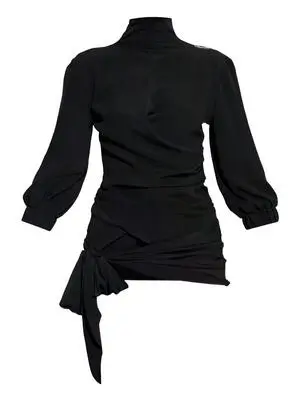 Attico Tie-detail Blouse - Black