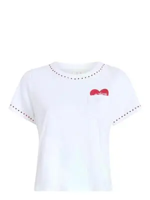 CINQ À SEPT Heart-Pocket T-Shirt