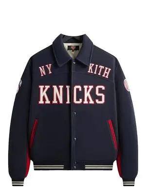 Kith X New York Knicks Madison Square Garden Wool Varsity Jacket - Nocturnal