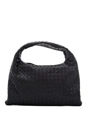 Bottega Veneta Hobo Bag With Intrecciato Pattern - Black