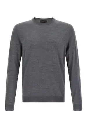 ZANONE Crew-neck Long Sleeve Sweater - Grey