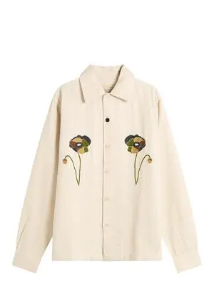 KARDO Martin Embroidered Shirt - Natural