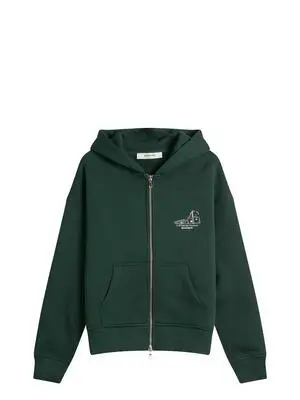 ABOUT:BLANK X Dominoes Zip Hoodie - Epsom Green