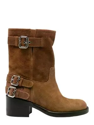 Chloé 60mm Dakota Biker Boots - Brown