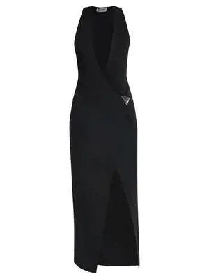 ATTICO Plunge-Neck Midi Dress