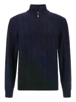 Boggi Milano Half-zip Sweater - Blue