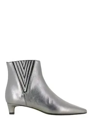 ANTONIO BARBATO MAESTRI VENEZIANI Pointed-toe Leather Boots - Silver