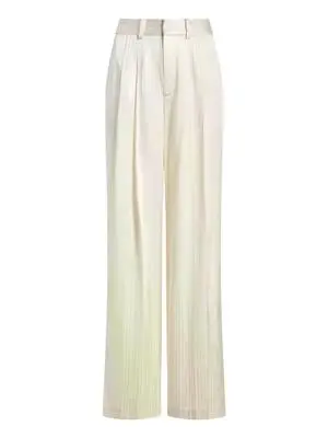 Cinq À Sept Georgia Satin Stripe Trousers - Neutrals