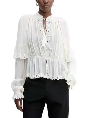 TWINSET Embroidered Blouse - White