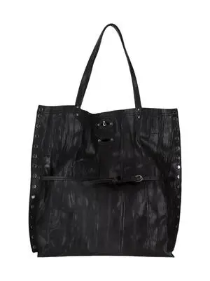 ZANELLATO Medium A' Spasso Allacciata Plisse' Tote Bag - Black