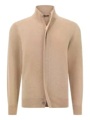 Boggi Milano Full-zip Cardigan - Neutrals