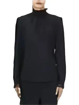 Alexander McQueen Lace High-neck Blouse - Black