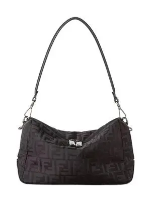 Fendi Nylon Baguette - Black