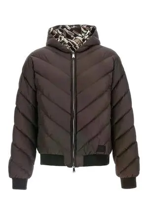 Fendi Reversible Quilted Hooded Jacket - Brown