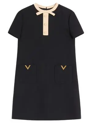 Valentino Garavani Crepe A-line Mini Dress - Black