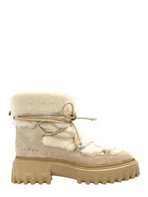 Hogan Suede Ankle Boots - Beige