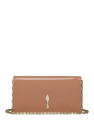 CHRISTIAN LOUBOUTIN Bettina Patent Leather Clutch Bag - Nude