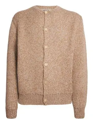 Auralee Wool-alpaca Double-faced Cardigan - Beige