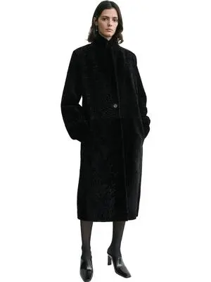 TOTEME Classic Shearling Coat - Black