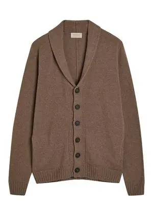 John Smedley Wool And Cashmere-blend Cardigan - Taupe