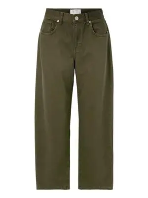 LA LIGNE Marilyn Cotton-twill Wide-leg Pants - Green