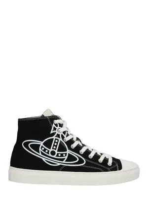 VIVIENNE WESTWOOD High Top Plimsoll Sneakers - Black
