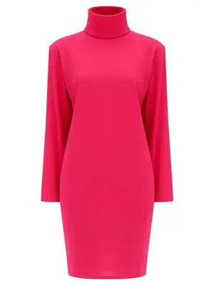 Saint Laurent Boxy Dress Fuchsia