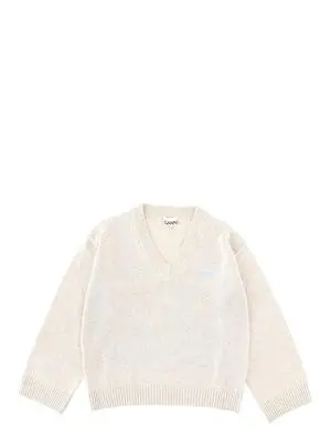 GANNI Logo Sweater - Beige