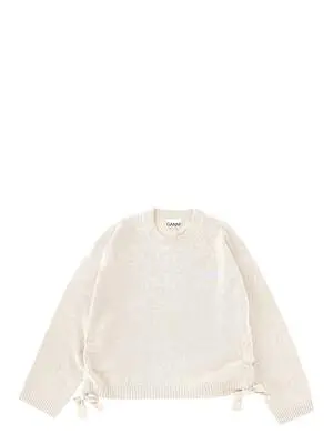 GANNI Logo Sweater - Beige