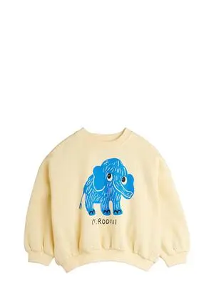 MINI RODINI Elephant Graphic Sweatshirt - Beige