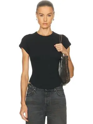 GRLFRND Scoop Hem Baby Tee - Black