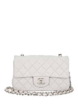 Chanel Lambskin Mini Classic Flap Bag White